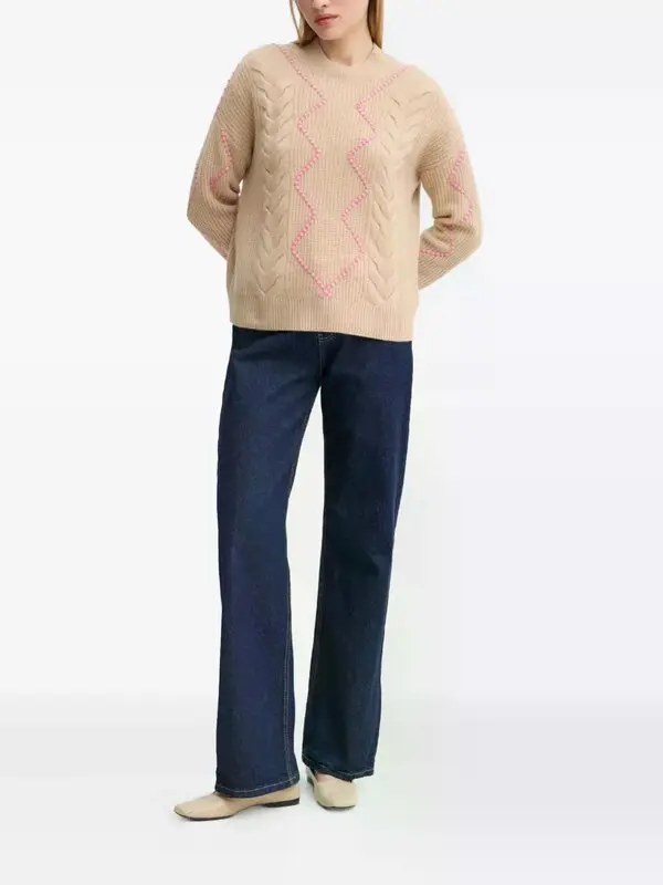 From Future Cable-knit Embroidered Sweater