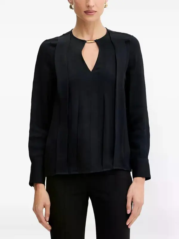 MARCIANO Keyhole Pleated Top
