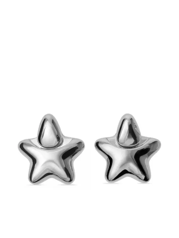 Burberry Star-motif Stud Earrings - Silver