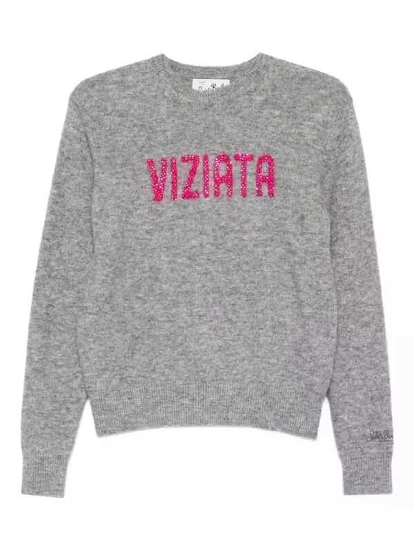 MC2 SAINT BARTH Embellished Crew Neck Sweater