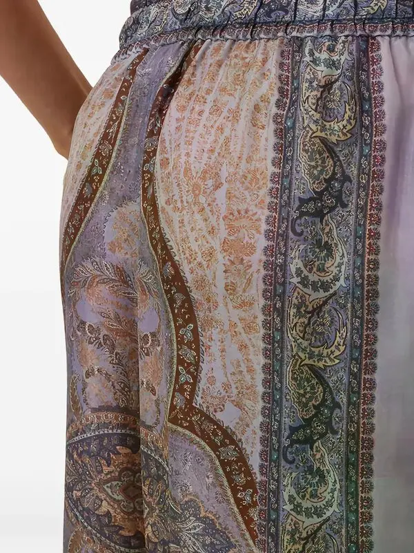 Zimmermann Wanderlust Drawstring-waist Trousers - Blue