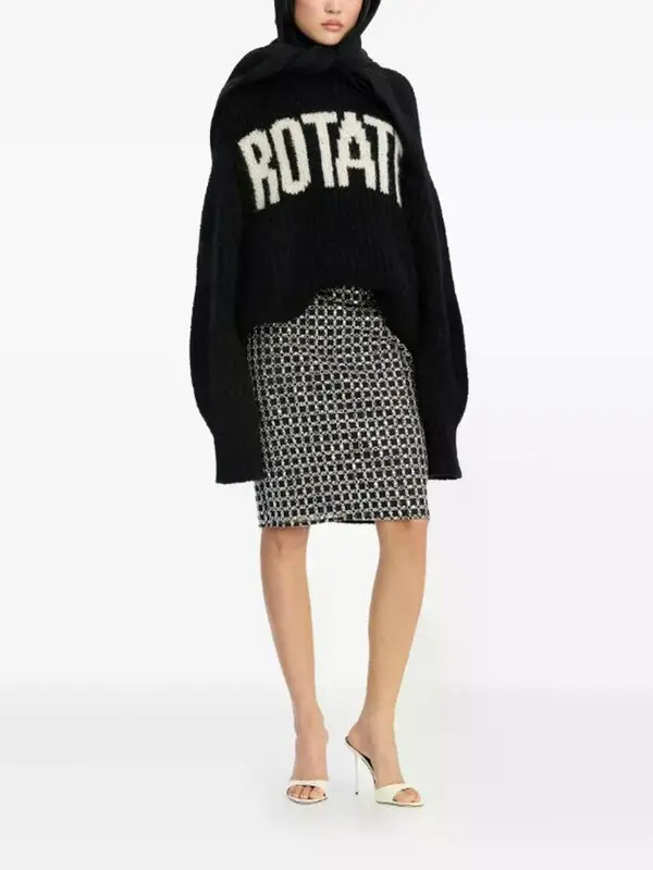 ROTATE BY BIRGER CHRISTENSEN Beaded-embellishment Midi Skirt