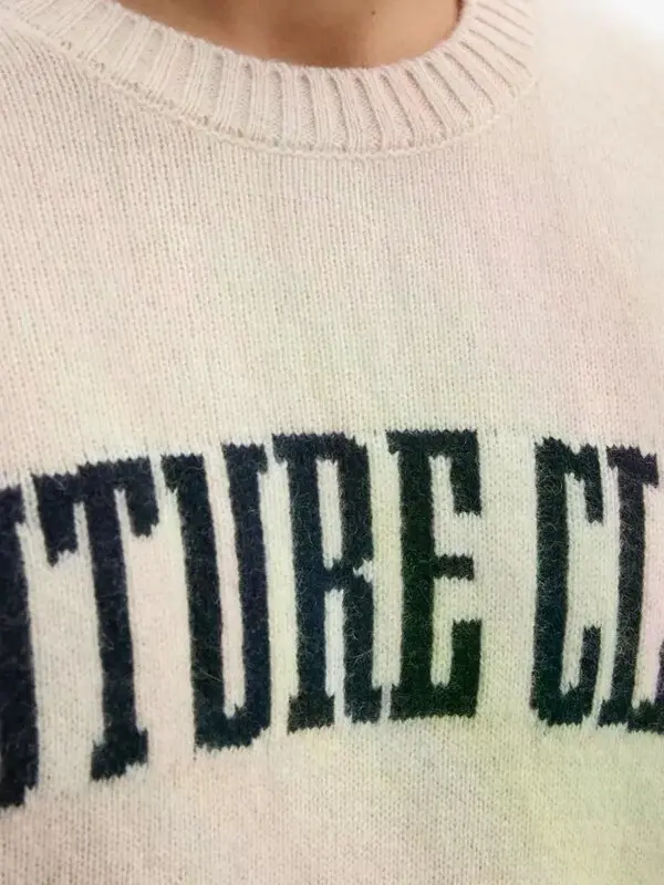 From Future Crew-neck Cashmere Graphic Sweater