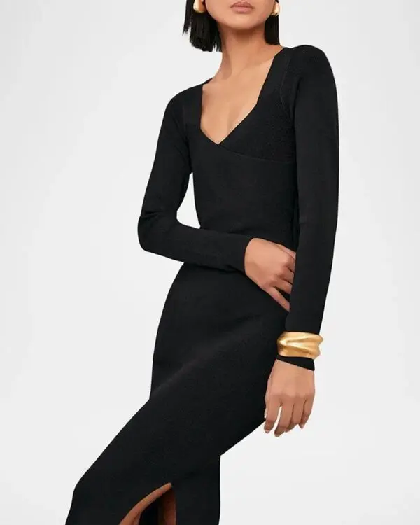 REISS Sophia Knit Bodycon Midi Dress