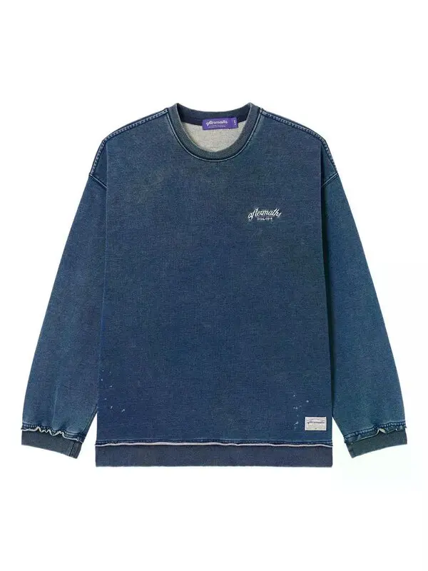 AFTERMATHS Logo-embroidered Sweatshirt - Blue