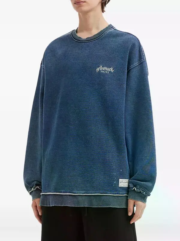 AFTERMATHS Logo-embroidered Sweatshirt - Blue