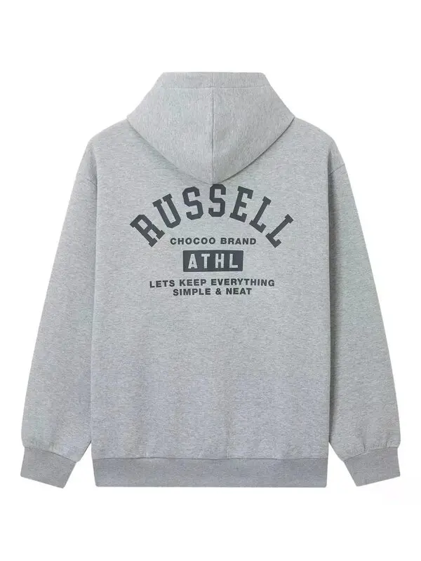 CHOCOOLATE X Russell Athletic Logo-embroidered Hoodie - Grey