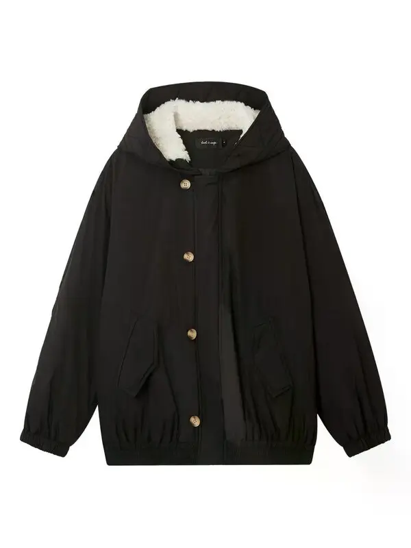 TOUT A COUP Button-fastening Hooded Jacket