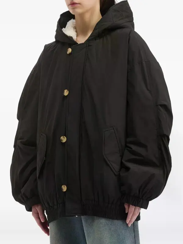 TOUT A COUP Button-fastening Hooded Jacket