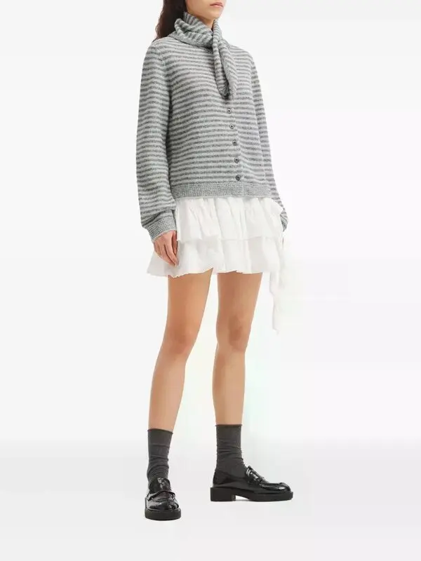 TOUT A COUP Striped Button Cardigan