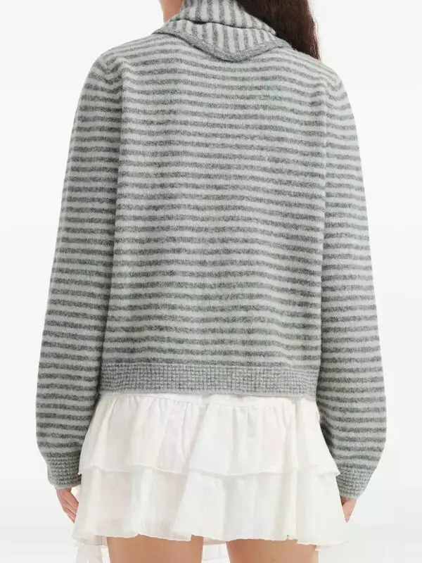 TOUT A COUP Striped Button Cardigan
