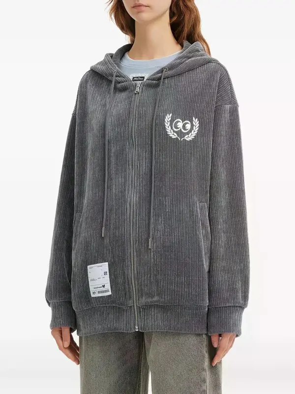 MINI CREAM Corduroy Zip-up Hoodie