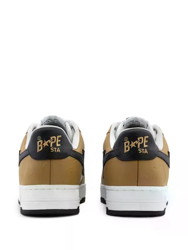 A BATHING APE Sta #3 M2 Leather Sneakers - Brown