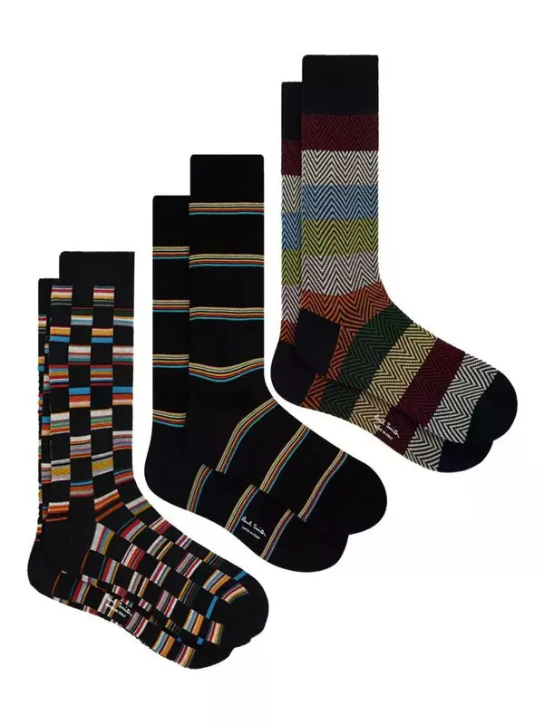 Paul Smith Patterned Socks - Black