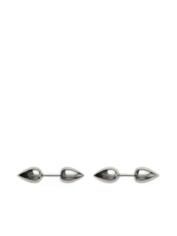 Burberry Spear-shaped Stud Earrings - Silver