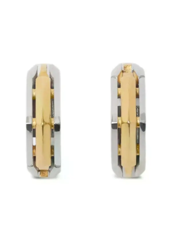 Burberry Shield-shaped Earrings - Silver
