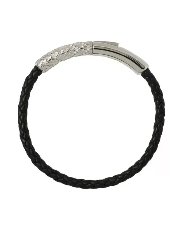 Burberry Braided Leather Bracelet - Black