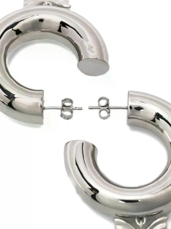 Blumarine Butterfly Charm Hoop Earrings