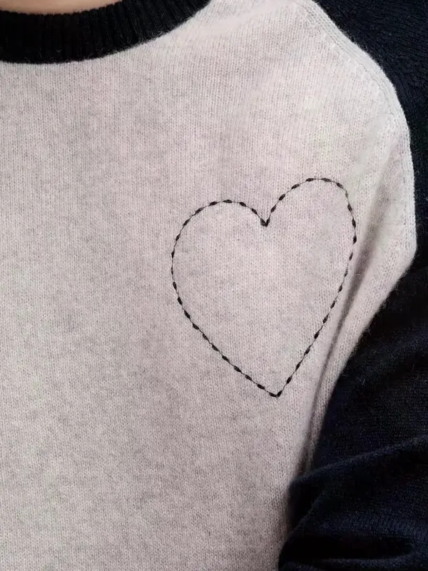From Future Heart-appliqué Raglan-sleeve Sweater