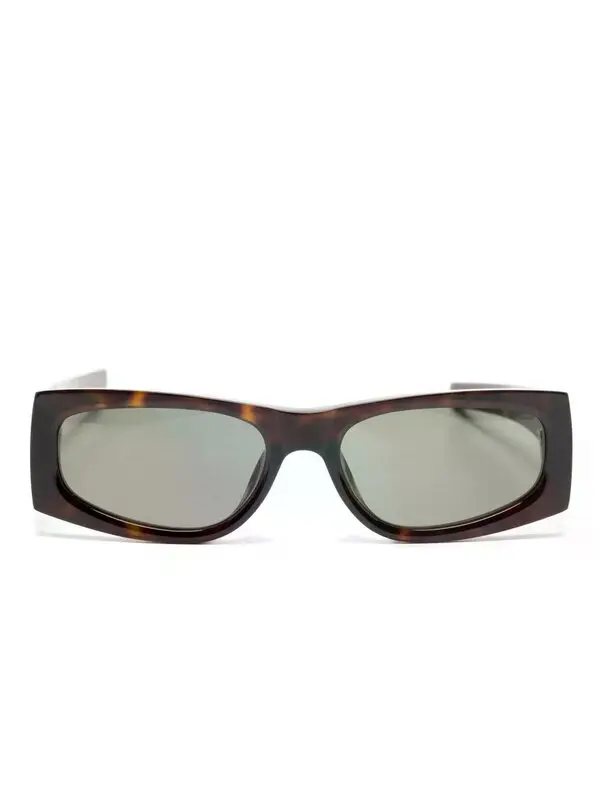 Saint Laurent Logo Sunglasses - Brown