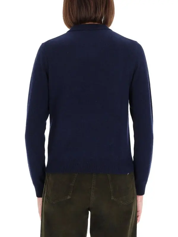 Aspesi Cashmere Polo Shirt - Blue