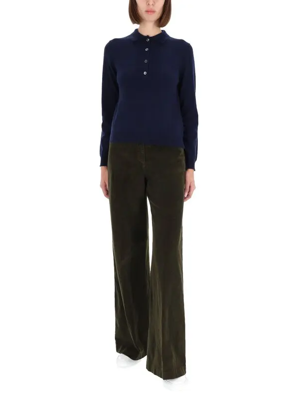 Aspesi Cashmere Polo Shirt - Blue