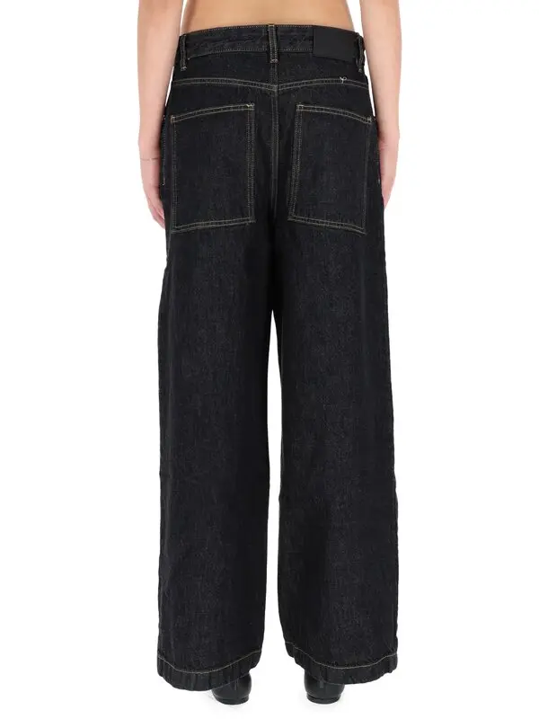 Studio Nicholson Neive Wide Leg Pants - Black
