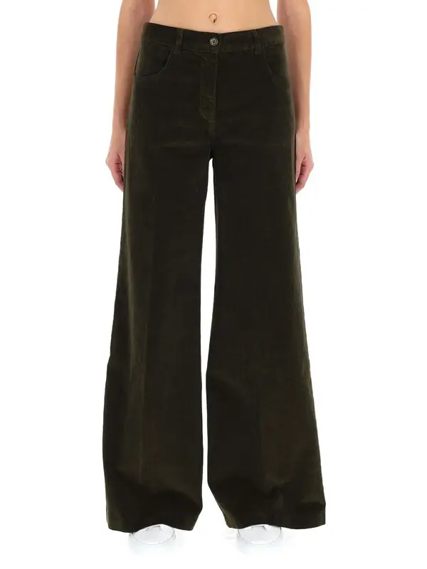 Aspesi Wide Leg Velvet Trousers
