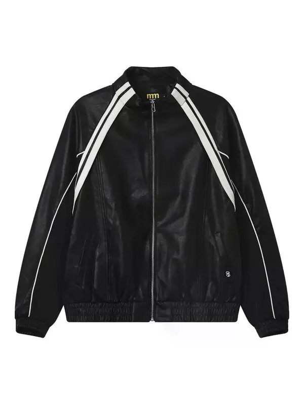 MINI CREAM Striped Zip-up Jacket