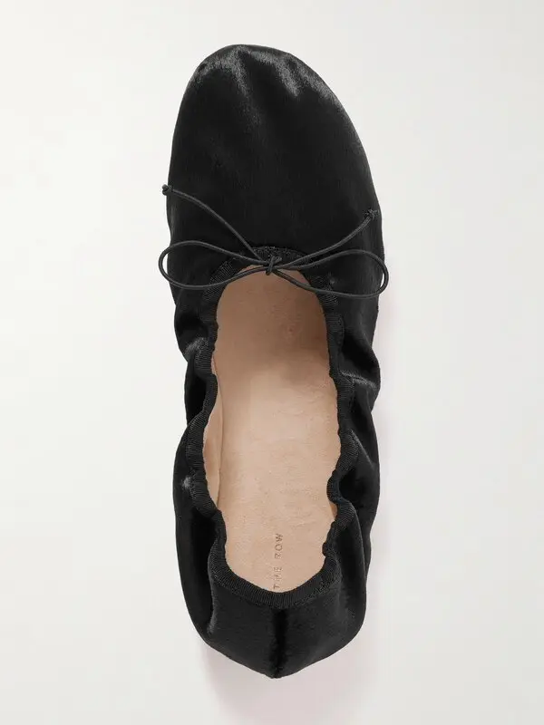 THE ROW Round Velvet Ballet Flats