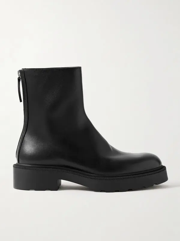 THE ROW Nobilis Leather Ankle Boots