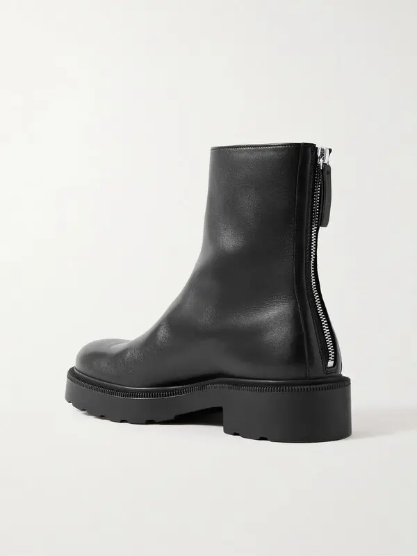 THE ROW Nobilis Leather Ankle Boots