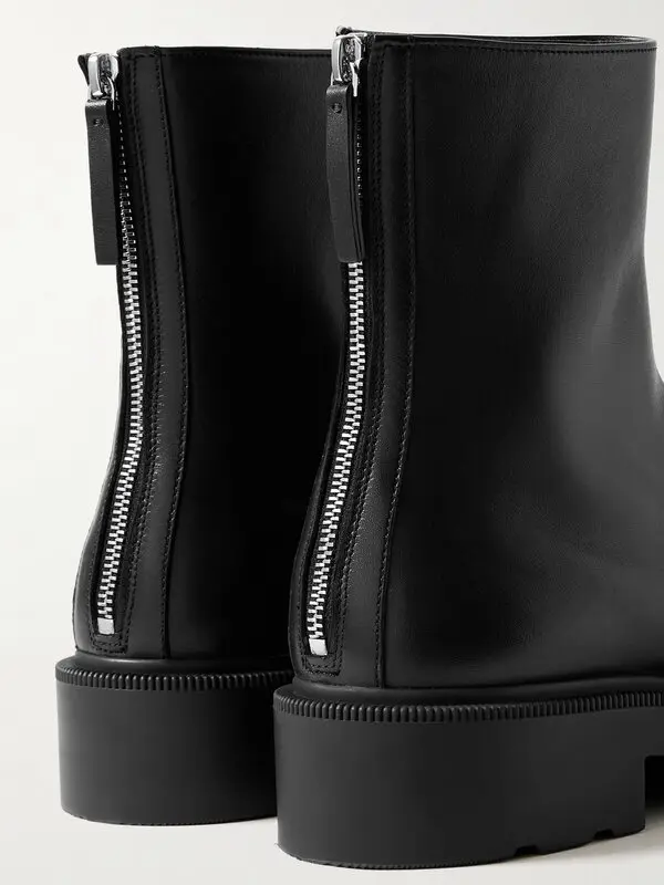 THE ROW Nobilis Leather Ankle Boots