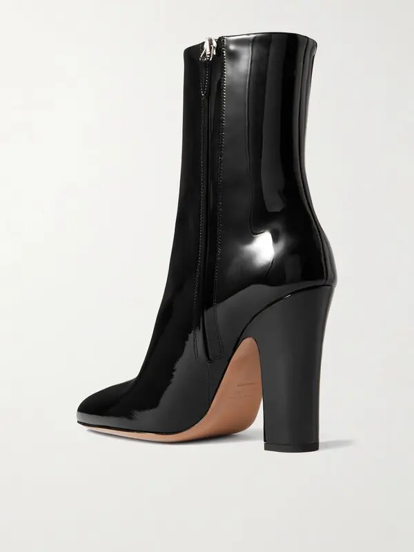 Paris Texas Lavinia 100 Patent-leather Ankle Boots - Black