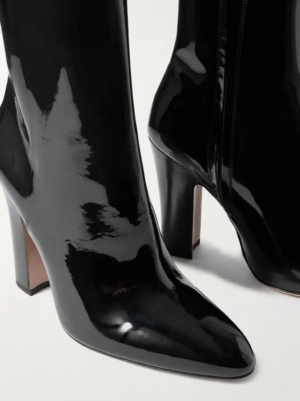 Paris Texas Lavinia 100 Patent-leather Ankle Boots - Black