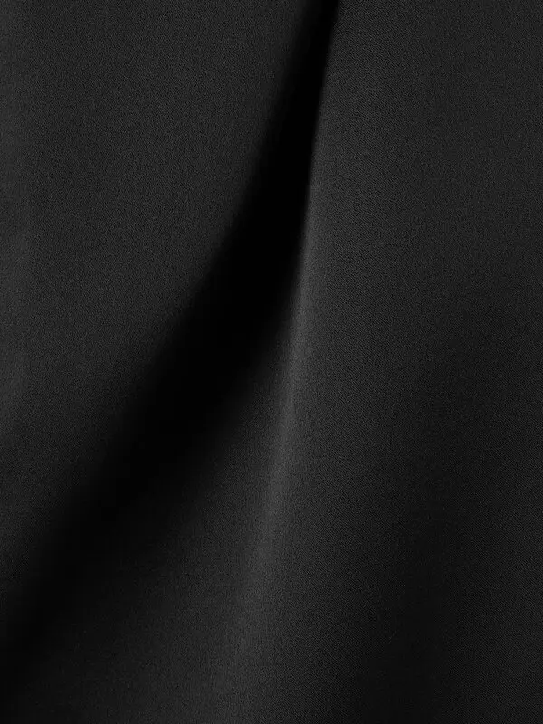Khaite Loe Draped Satin-crepe Blouse - Black