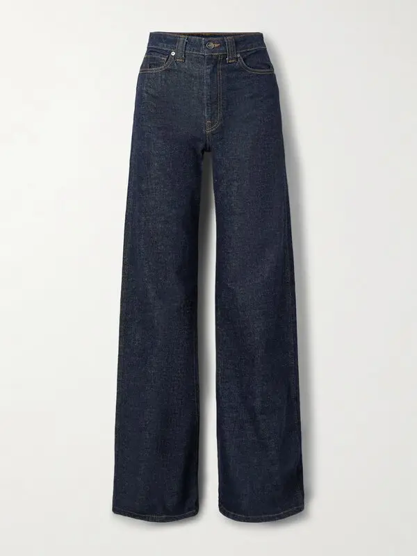 Khaite Dane High-rise Wide-leg Jeans - Blue