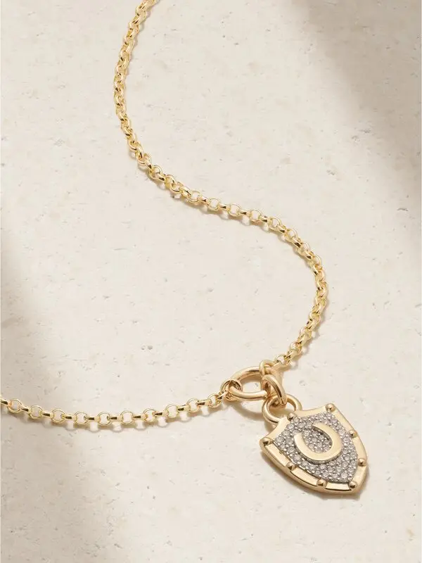 FOUNDRAE Protection Diamond Necklace - Gold