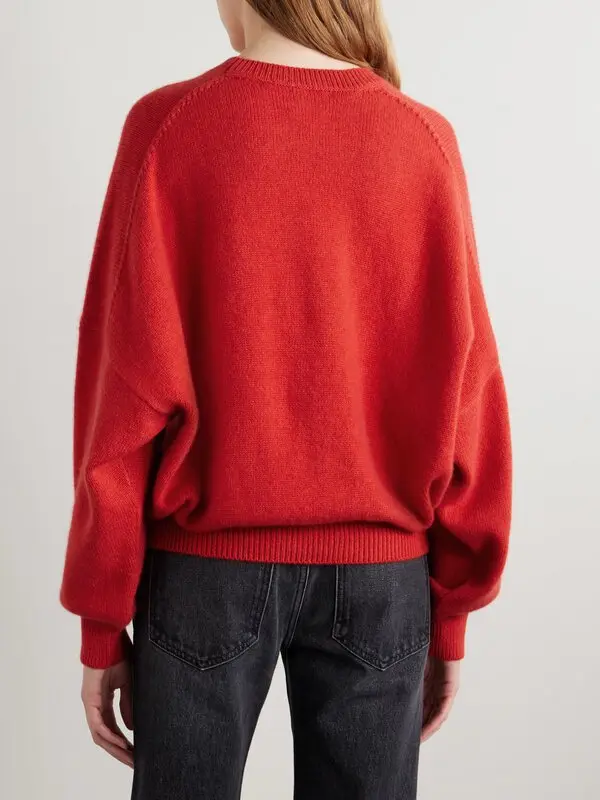 Khaite Margaux Oversized Cashmere Sweater - Red