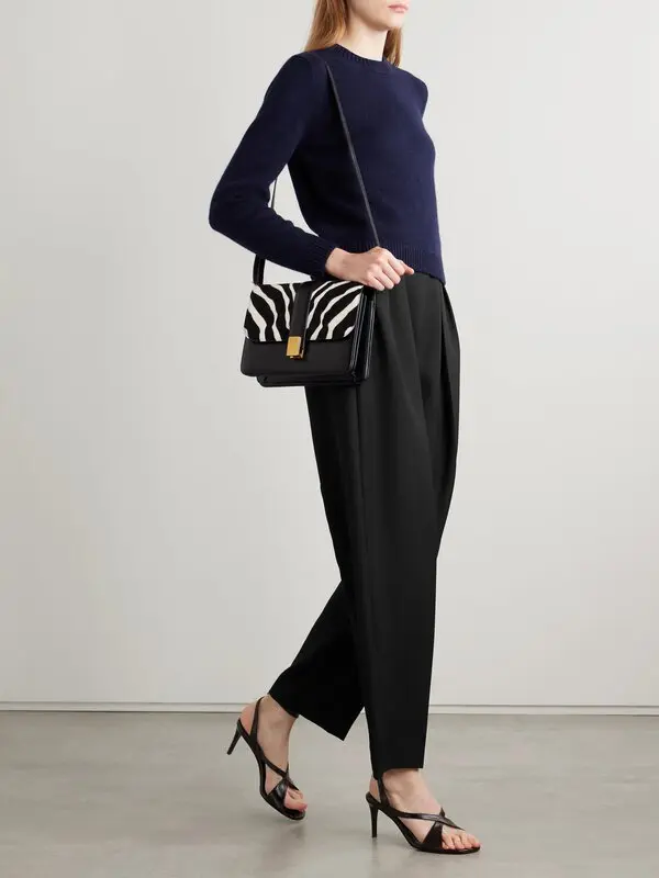 Khaite Dugan Pleated Wool Tapered Trousers