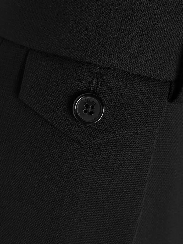 Khaite Dugan Pleated Wool Tapered Trousers