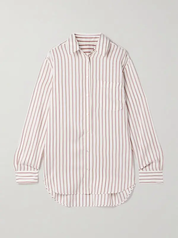 THE ROW Gavina Striped Silk Shirt