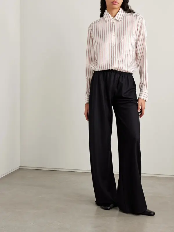 THE ROW Gavina Striped Silk Shirt