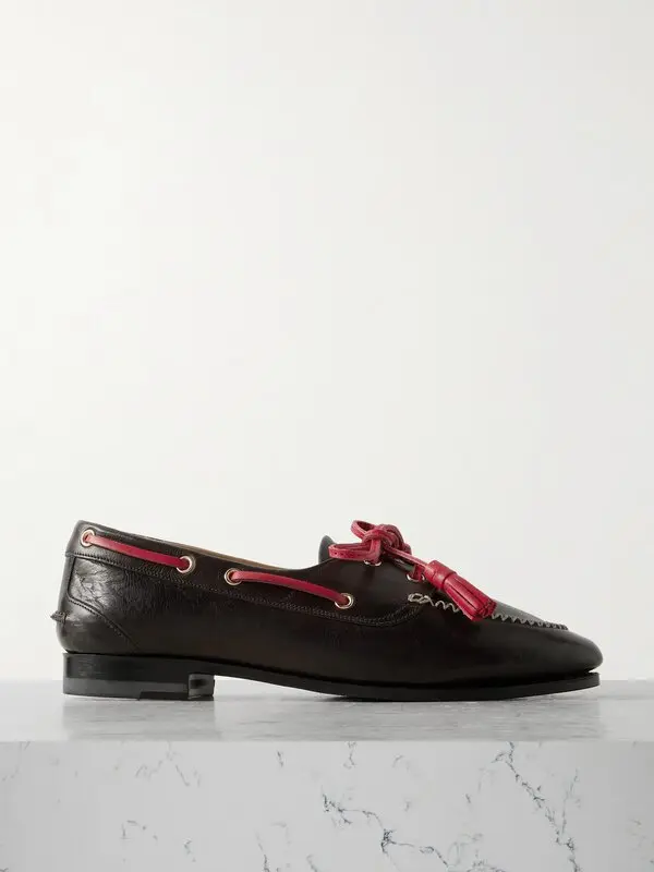 Bally Leather Tasseled Loafers - Brown