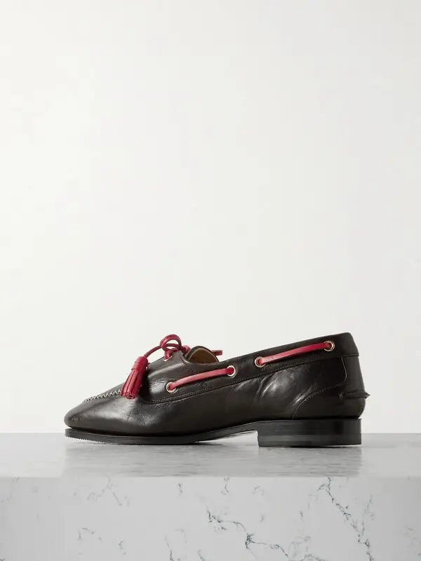 Bally Leather Tasseled Loafers - Brown