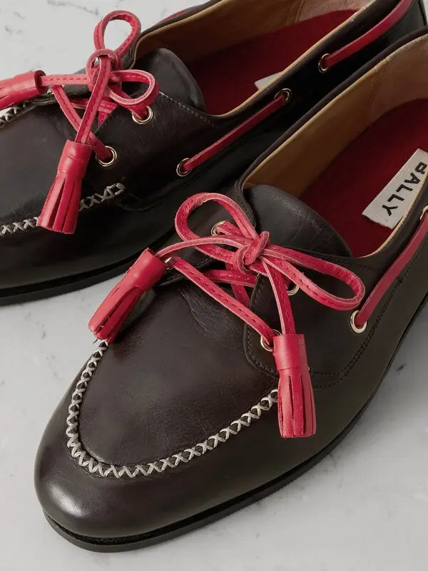Bally Leather Tasseled Loafers - Brown