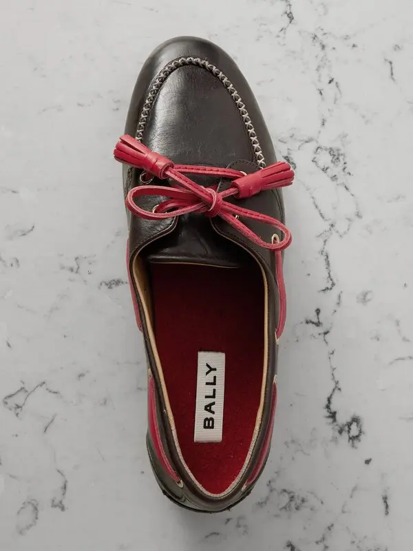 Bally Leather Tasseled Loafers - Brown