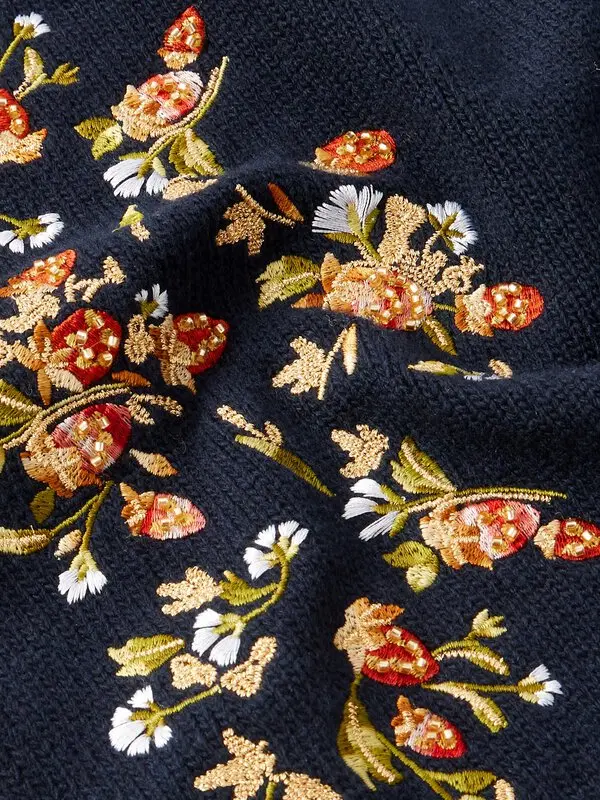 Bally Embroidered Wool Head Scarf