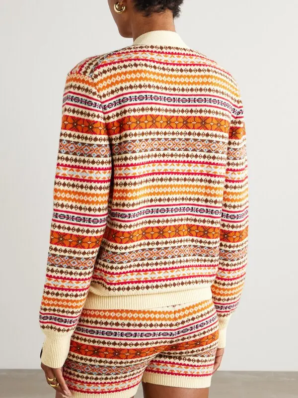 Bally Jacquard-knit Wool Cardigan