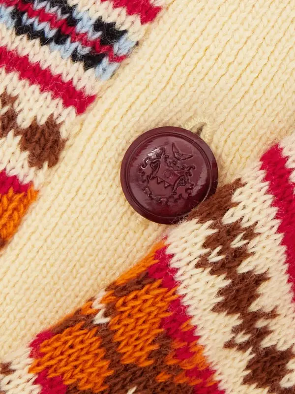 Bally Jacquard-knit Wool Cardigan